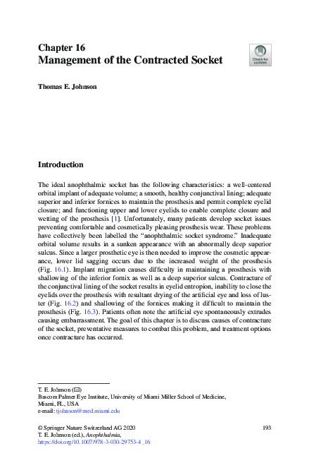 (PDF) Management of the Contracted Socket