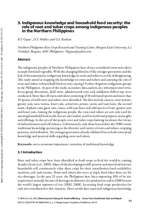 (PDF) 3. Indigenous knowledge and household food security: the role of ...