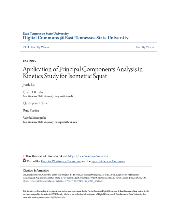 (PDF) Application of Principal Components Analysis in Kinetics Study ...