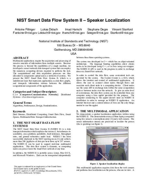 (PDF) NIST smart data flow system II