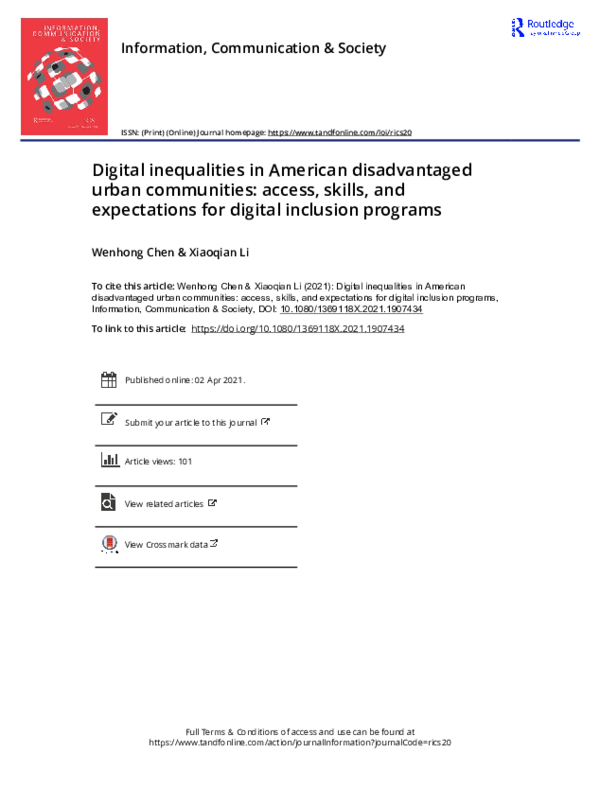(PDF) (2021) Digital inequalities in American disadvantaged urban ...