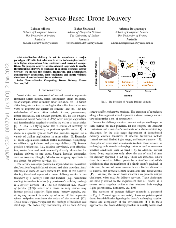 (PDF) Service-Based Drone Delivery