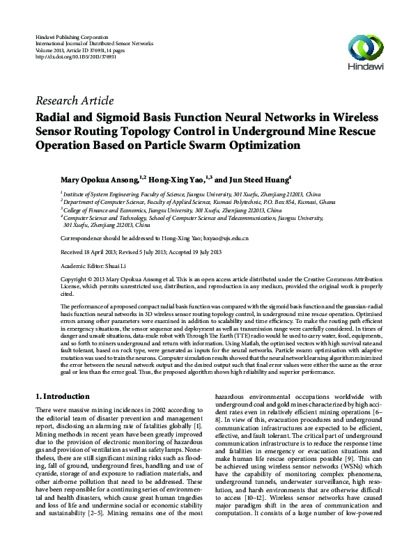 (PDF) Radial and Sigmoid Basis Function Neural Networks in Wireless Sensor Routing Topology ...