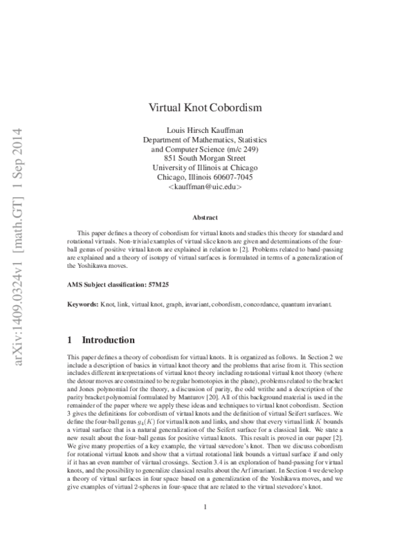 (PDF) Virtual Knot Cobordism
