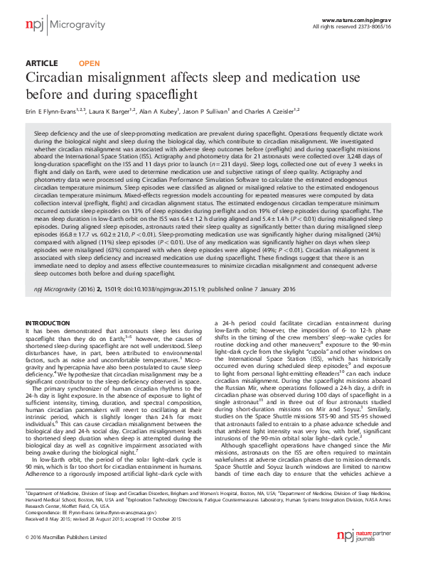 (PDF) Circadian misalignment affects sleep and medication use before ...