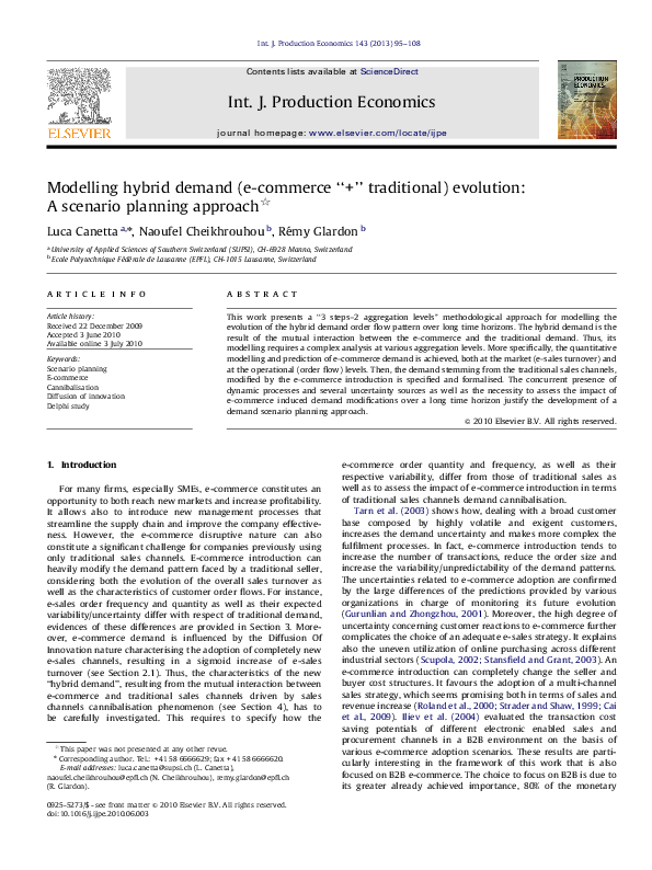 (PDF) Modelling hybrid demand (e-commerce “+” traditional) evolution: A ...