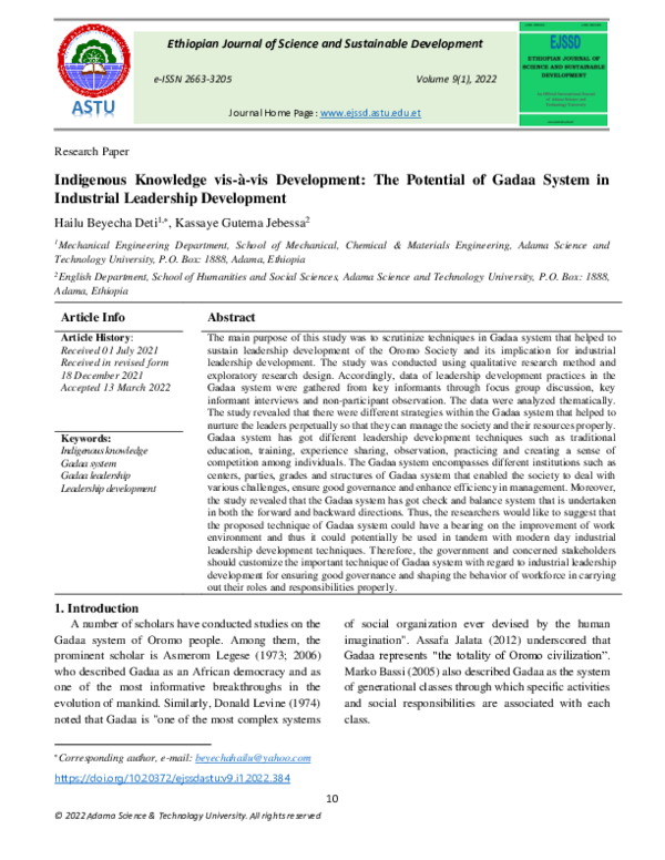 (PDF) Indigenous Knowledge vis-à-vis Development: The Potential of ...