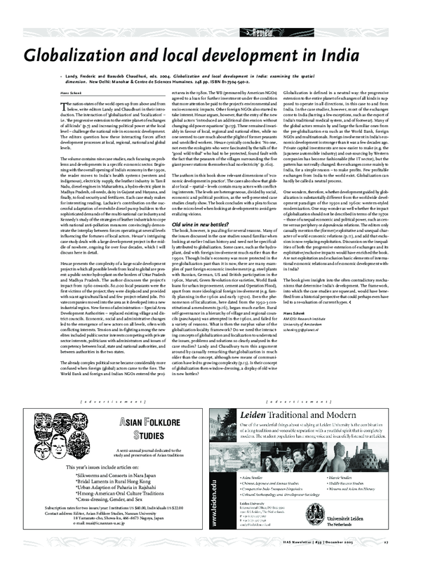 (PDF) Globalization and local development in India