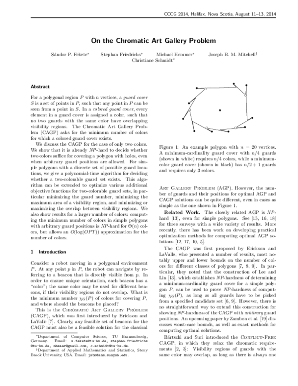 (PDF) On the Chromatic Art Gallery Problem