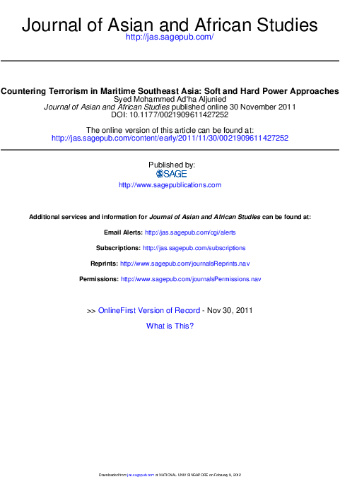 (PDF) Countering Terrorism in Maritime Southeast Asia: Soft and Hard ...