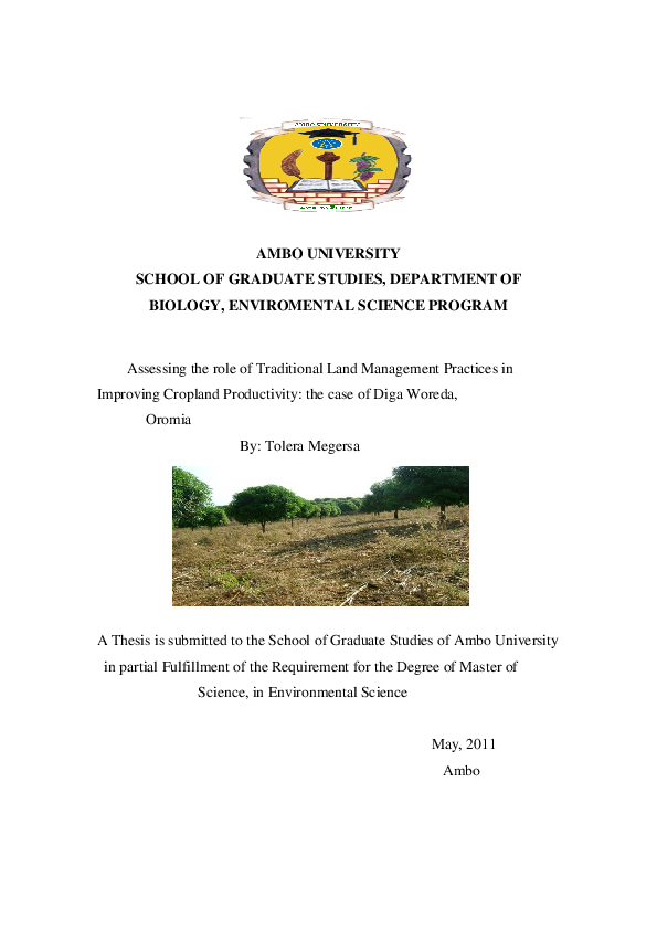 (PDF) Assessing the role of traditional land management practices in ...