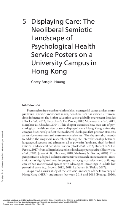 (PDF) Displaying Care: The Neoliberal Semiotic Landscape of ...