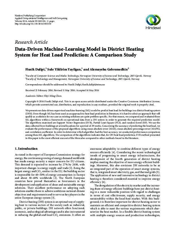 (PDF) Data-Driven Machine-Learning Model in District Heating System for Heat Load Prediction: A ...