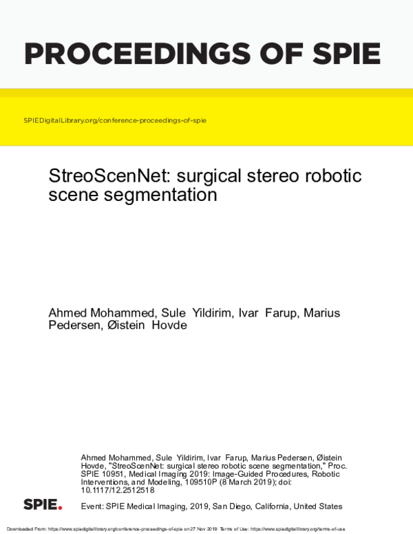 (PDF) StreoScenNet: surgical stereo robotic scene segmentation