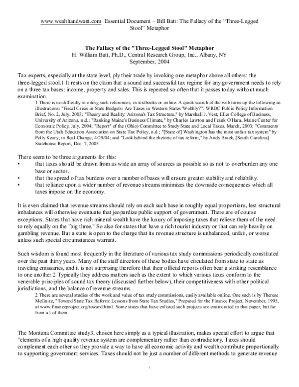 (PDF) The Fallacy of the 'Three-Legged Stool' Metaphor