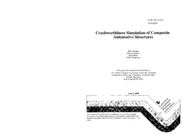 (PDF) Crashworthiness simulation of composite automotive structures