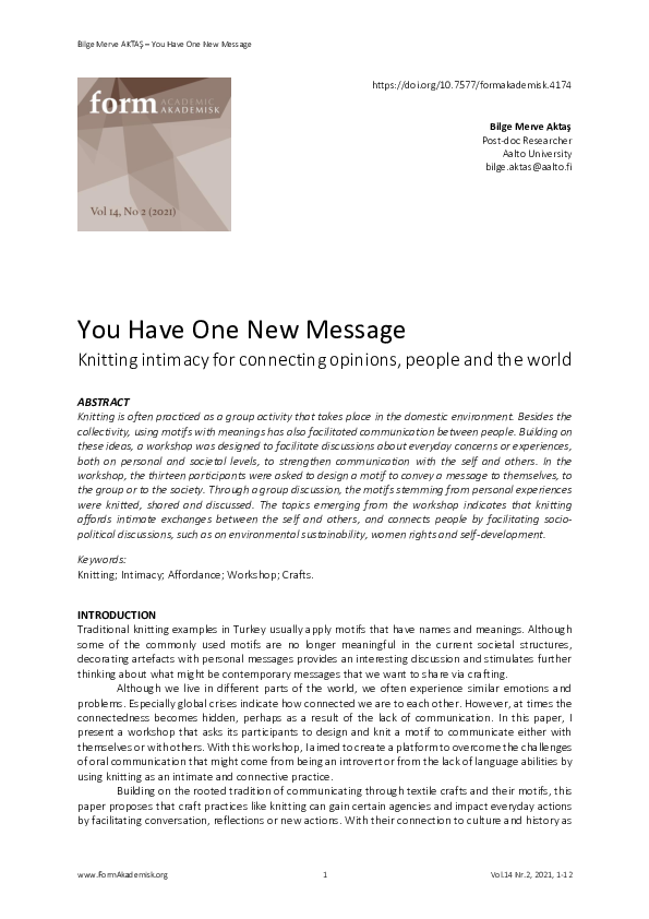 (PDF) You Have One New Message
