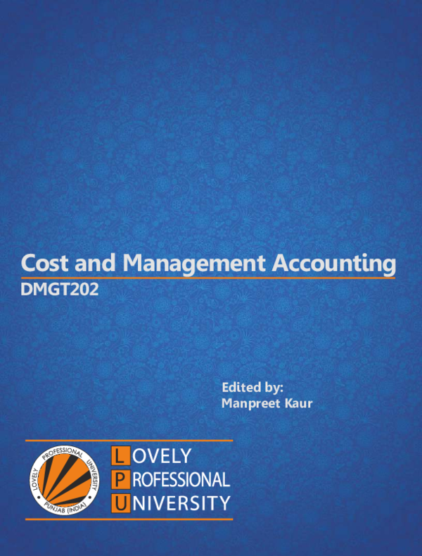 (PDF) Cost and management accounting