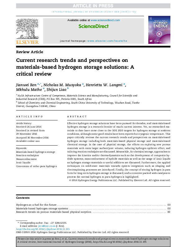 (PDF) Current research trends and perspectives on materials-based ...