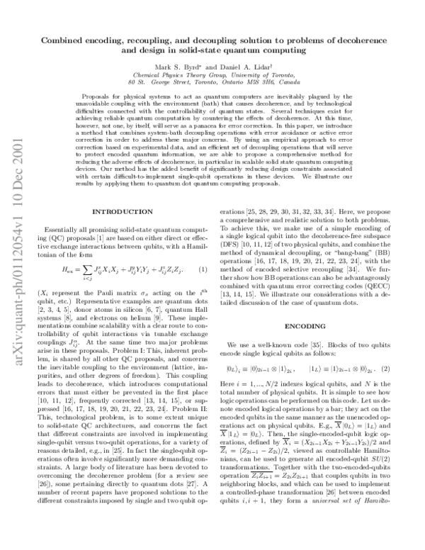 (PDF) Combined encoding and decoupling solution to problems of ...