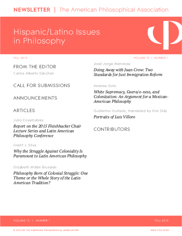 (PDF) Doing Away with Juan Crow: Two Standards for Just Immigration Reform