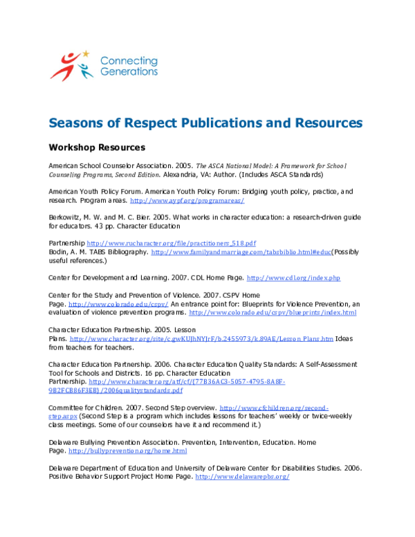 (PDF) The ASCA National Model: A Framework For School Counseling Programs