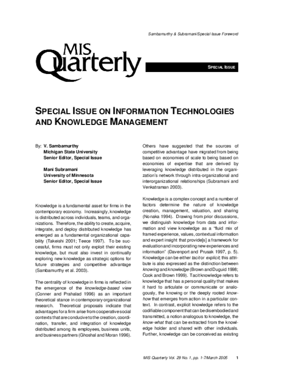 (PDF) Senior Editor, Special Issue