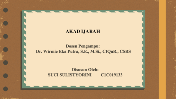 (PDF) PPT AKAD IJARAH | Suci Sulistyorini (C1C019133) - Academia.edu
