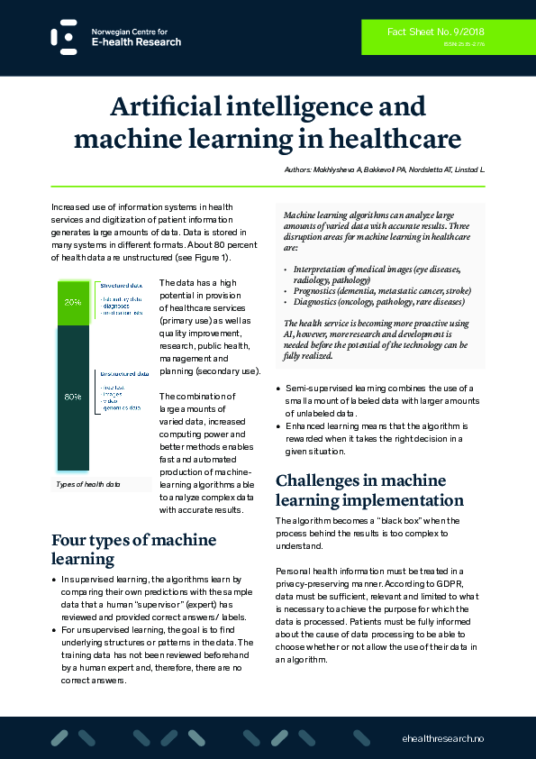 (PDF) Artificial Intelligence and Machine Learning in Healthcare ...