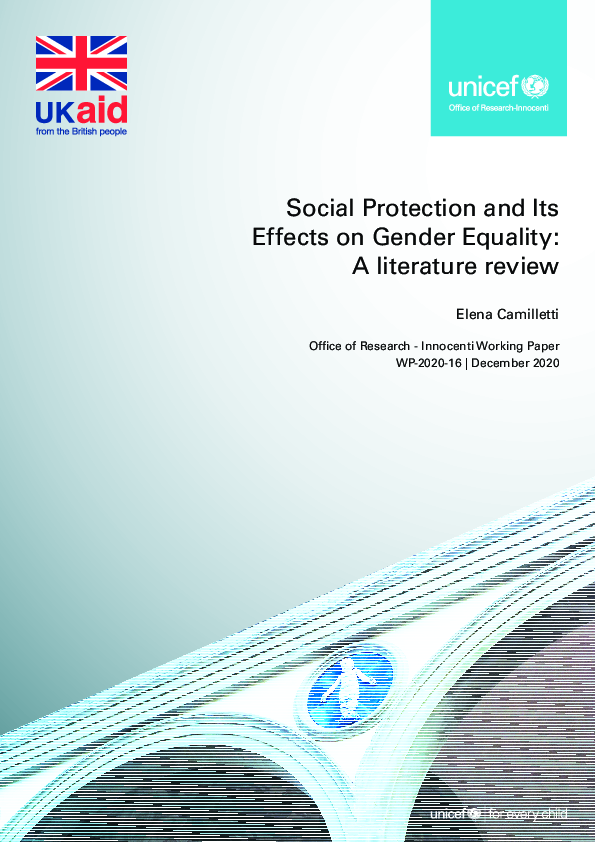 (PDF) Social Protection and Its Effects on Gender Equality: A ...
