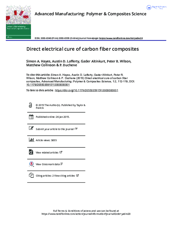 (PDF) Direct electrical cure of carbon fiber composites