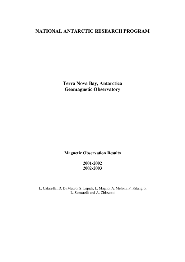 (PDF) National Antarctic Research Program