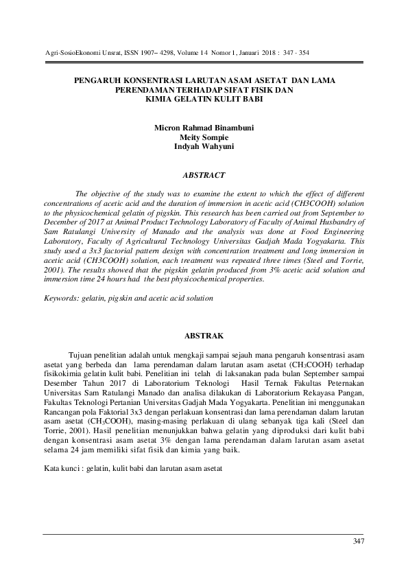 (PDF) Pengaruh Konsentrasi Larutan Asam Asetat Dan Lama Perendaman Terhadap Sifat Fisik Dan ...