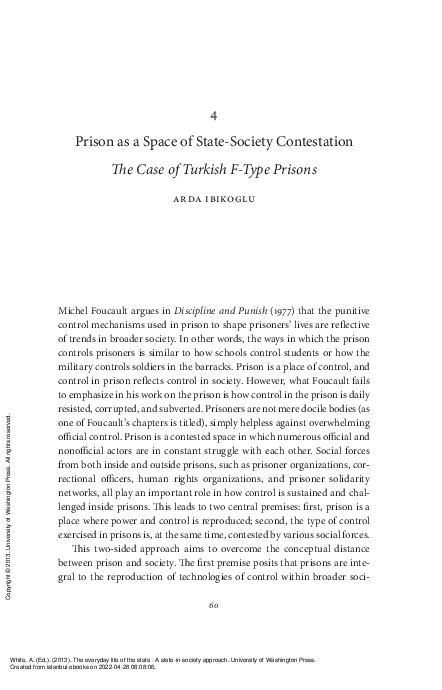 (PDF) Prison as a Space of State-Society Contestation: The Case of ...