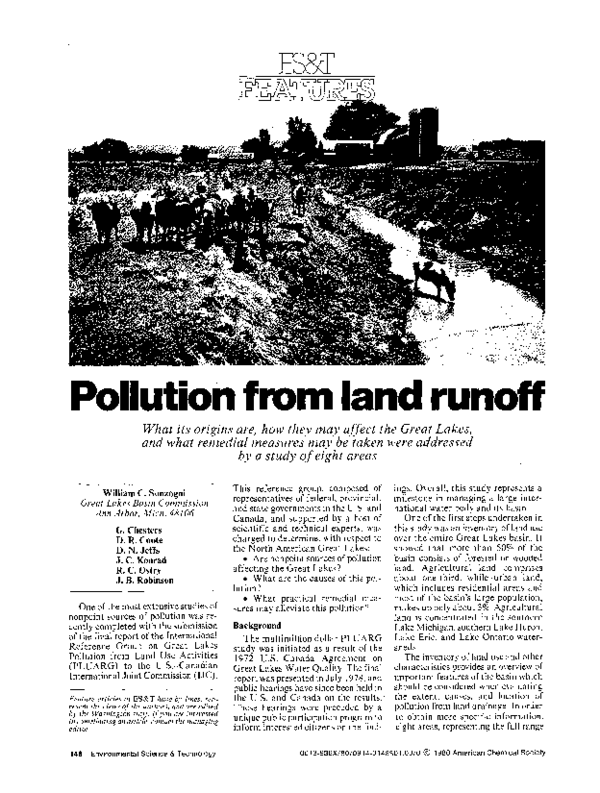 (PDF) Pollution from land runoff