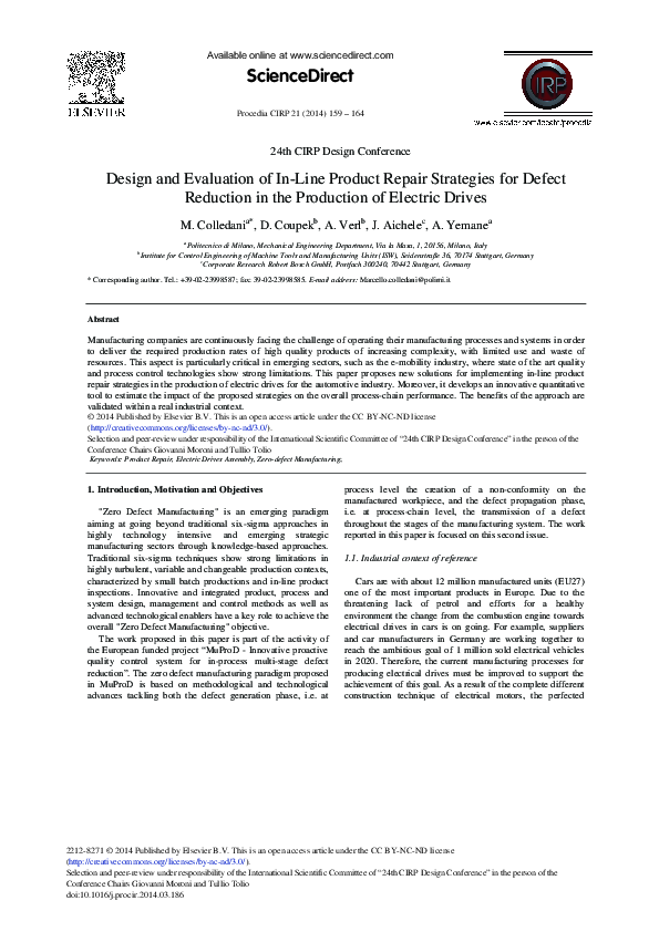 (PDF) Design and Evaluation of In-line Product Repair Strategies for ...