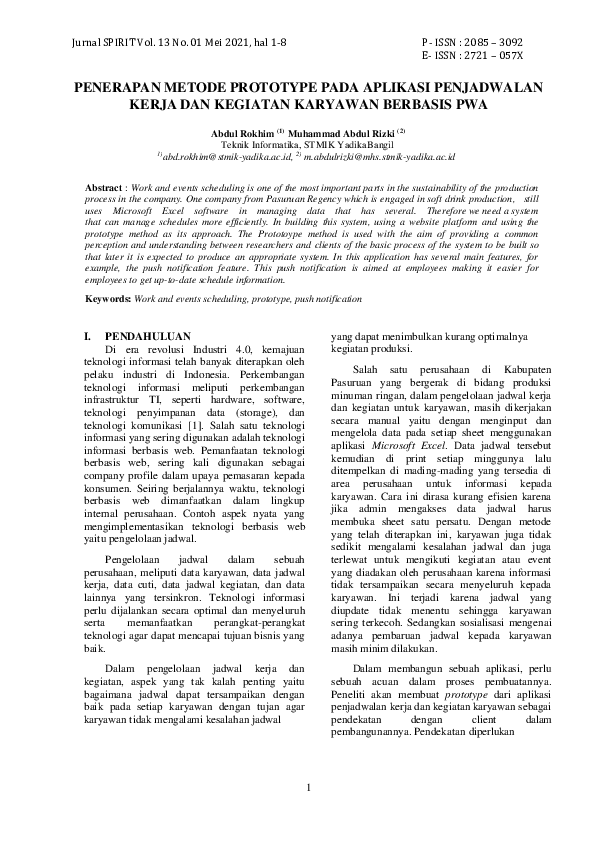 (PDF) Penerapan Metode Prototype Pada Aplikasi Penjadwalan Kerja Dan ...