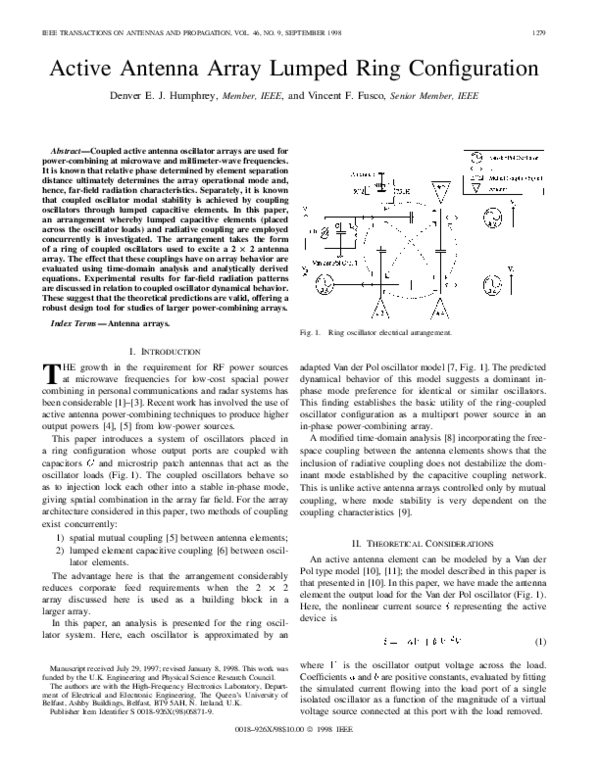 (PDF) Active antenna array lumped ring configuration