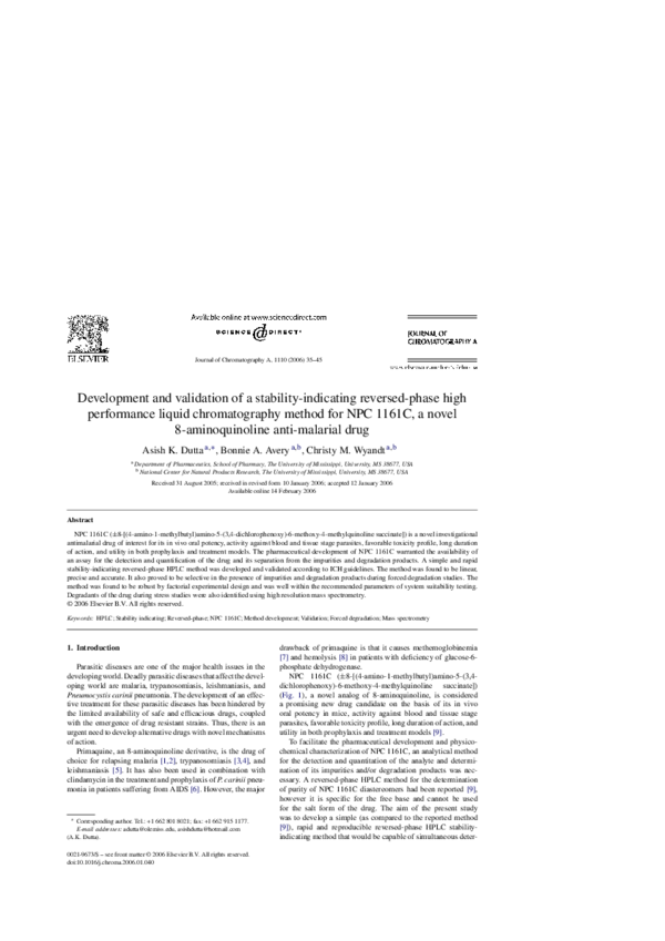 (PDF) Development and validation of stability indicating HPLC methods for related substances and ...