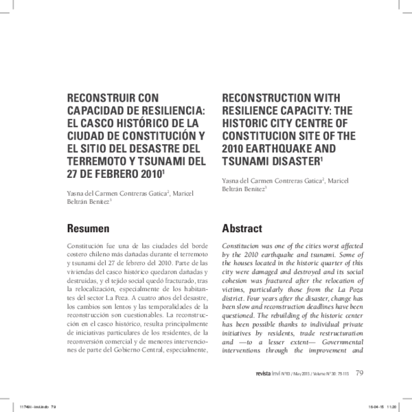 (PDF) Reconstruir con capacidad de resiliencia: El casco histórico de ...