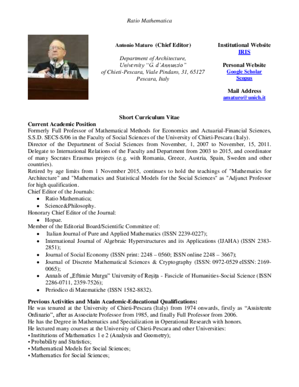 (PDF) Ratio Mathematica