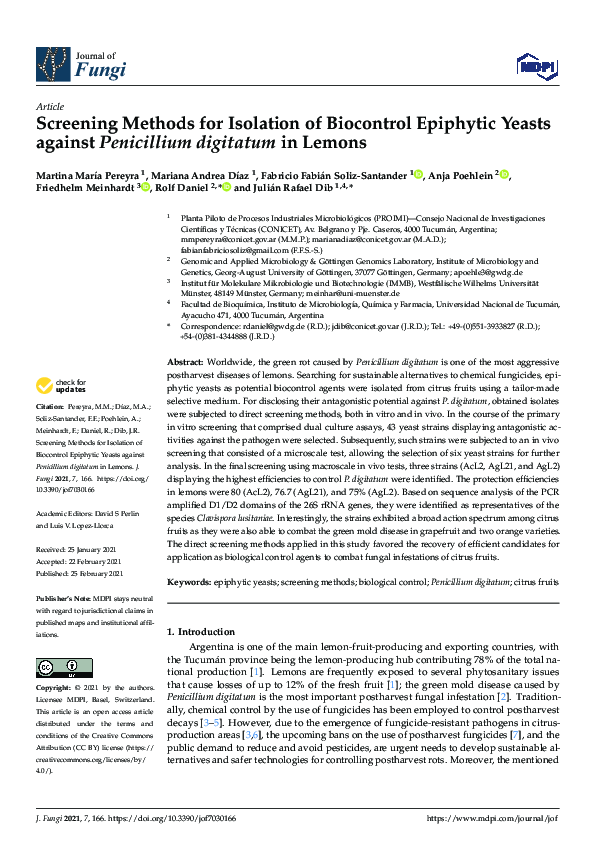 (PDF) Screening Methods for Isolation of Biocontrol Epiphytic Yeasts ...