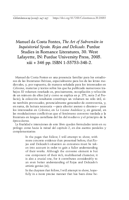 (PDF) Manuel da Costa Fontes, The Art of Subversion in Inquisitorial ...