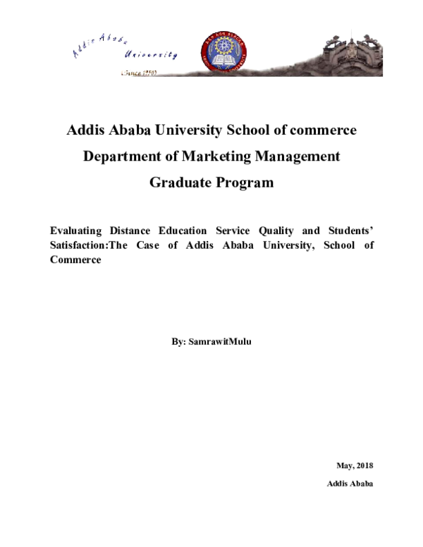 (PDF) Evaluating Distance Education Service Quality Satisfaction:The ...