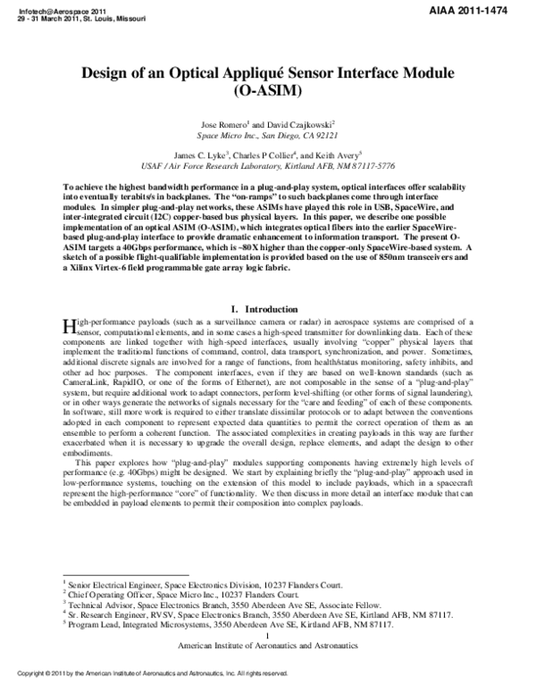 (PDF) Design of an Appliqué Sensor Interface Module (O-ASIM)
