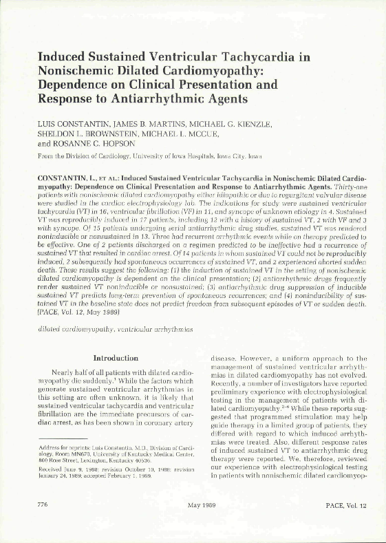 (PDF) Induced Sustained Ventricular Tachycardia in Nonischemic Dilated Cardiomyopathy ...