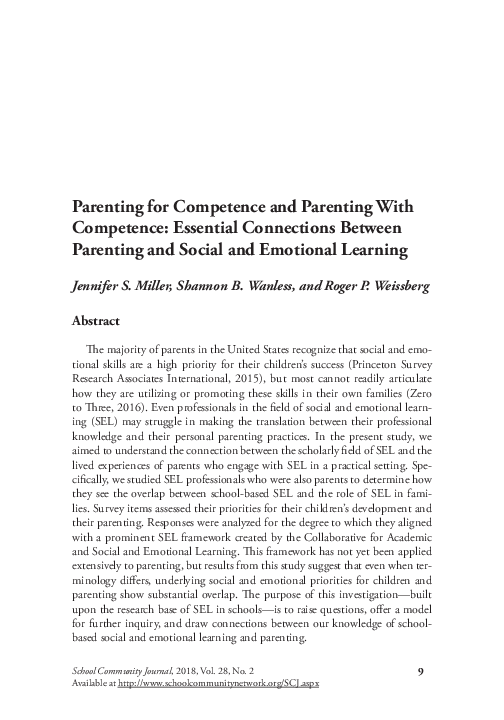 (PDF) Parenting for Competence and Parenting with Competence: Essential ...