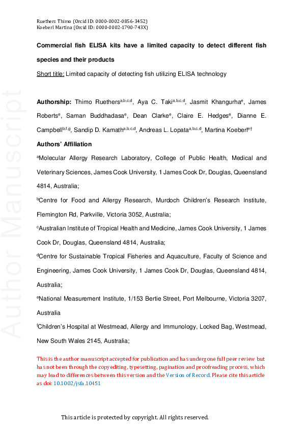 (PDF) Commercial fish ELISA kits have a limited capacity to detect ...