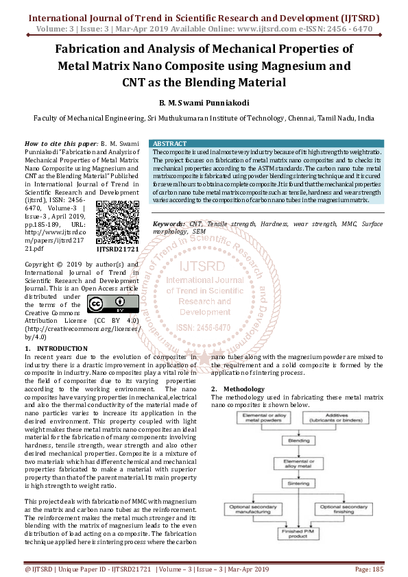 (PDF) Fabrication and Analysis of Mechanical Properties of Metal Matrix ...