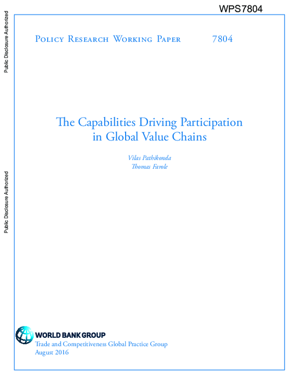 (PDF) The Capabilities Driving Participation in Global Value Chains